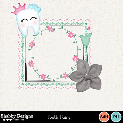 Digital Scrapbooking Kits | Tooth Fairy Cluster Frame-(Shabby) | Babies ...
