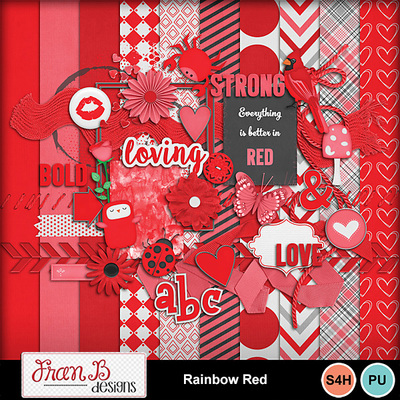 Digital Scrapbooking Kits | Rainbow Red-(FranB) | Seasons - Spring ...