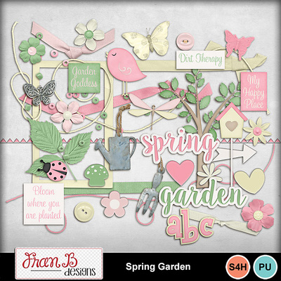Digital Scrapbooking Kits | Spring Garden-(FranB) | Outdoors, Seasons ...