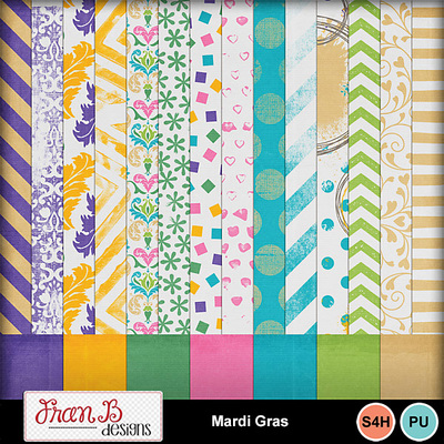 Digital Scrapbooking Kits | Mardi Gras-(FranB) | Holidays, Vacations ...