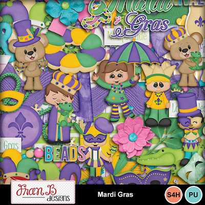 Digital Scrapbooking Kits | Mardi Gras-(FranB) | Holidays, Vacations ...
