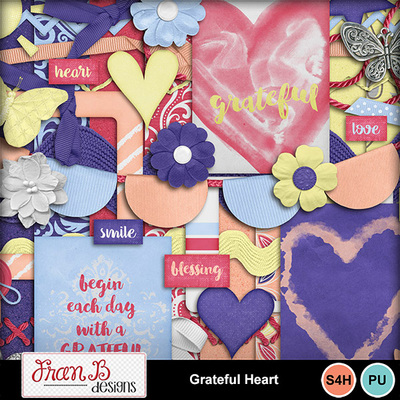 Digital Scrapbooking Kits | Grateful Heart Bundle-(FranB) | Everyday ...