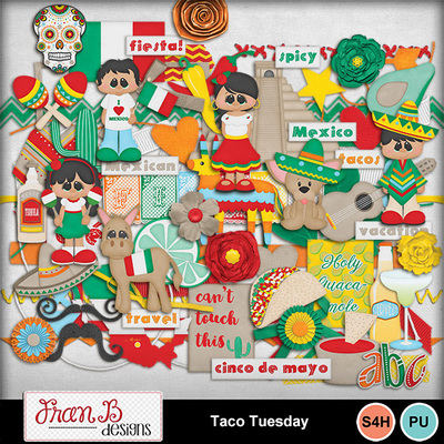 Digital Scrapbooking Kits | Taco Tuesday-(FranB) | Entertainment, Food ...