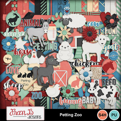 Digital Scrapbooking Kits | Petting Zoo-(FranB) | Animals - Pets ...