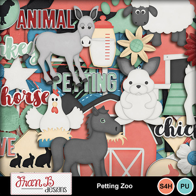 Digital Scrapbooking Kits | Petting Zoo Bundle-(FranB) | Animals - Pets ...