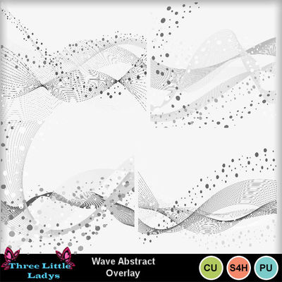 Digital Scrapbooking Kits | Wave Abstract Overlays-(TLL) | Decorative ...