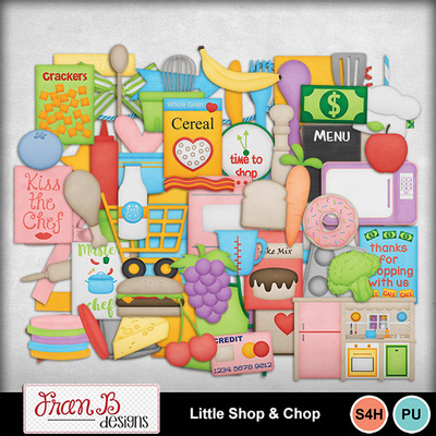 Digital Scrapbooking Kits | Little Shop and Chop-(FranB) | Boys, Food ...