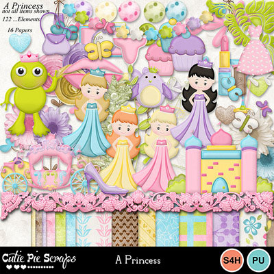 Digital Scrapbooking Kits | A Princess-(Arshia0) | Birthdays, Girls ...