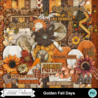 Digital Scrapbooking Kits | Golden Fall Days-Combo-(cprince) | Holidays ...