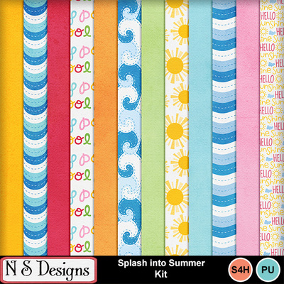Digital Scrapbooking Kits | Splash into Summer Kit-(NSD) | Beach ...