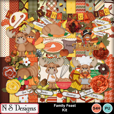 Digital Scrapbooking Kits | Family Feast Kit-(NSD) | Celebrations ...