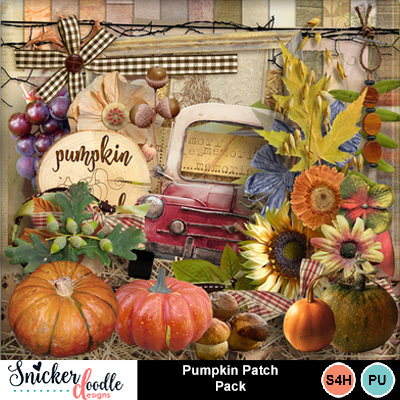 Digital Scrapbooking Kits | Pumpkin Patch Kit-(Snicker) | Holidays ...