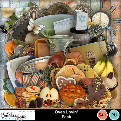 Digital Scrapbooking Kits | Oven Lovin Pack-(Snicker) | Everyday ...
