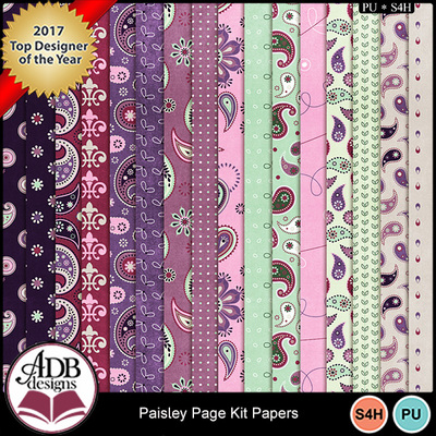 Digital Scrapbooking Kits | Paisley PAGE KIT-(ADBD) | Celebrations ...