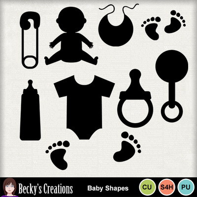 Digital Scrapbooking Kits | Baby Shapes-SVG-(BC) | Babies, Boys ...