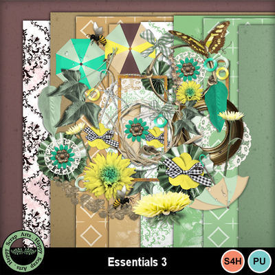 Digital Scrapbooking Kits | Essentials 3-(HSA) | Decorative, Everyday ...