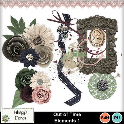Digital Scrapbooking Kits | Out of Time Elements 1-(Whispy) | Everyday ...