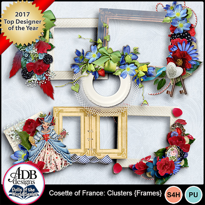Digital Scrapbooking Kits | Cosette Frame Clusters-(ADBD) | Decorative ...