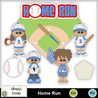 Digital Scrapbooking Kits | Home Run Clipart Set-(Whispy) | Commercial ...