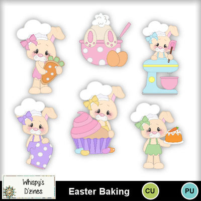 Digital Scrapbooking Kits | Easter Baking Clipart Set-(Whispy ...