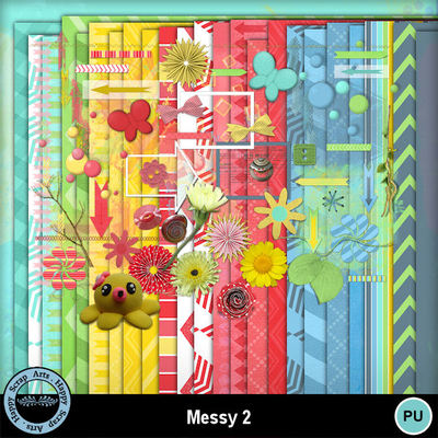 Digital Scrapbooking Kits | Messy 2 kit-(HSA) | Decorative ...