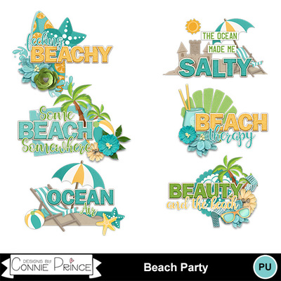 Digital Scrapbooking Kits | Beach Party-Bundle-(cprince) | Beach ...