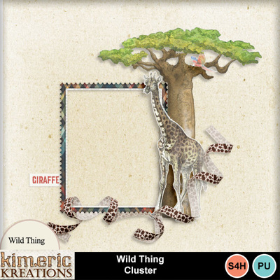 Digital Scrapbooking Kits | Wild Thing Cluster-(kimeric) | Animals ...