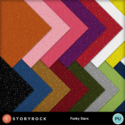 Digital Scrapbooking Kits | Funky Stars | Decorative, Everyday | MyMemories