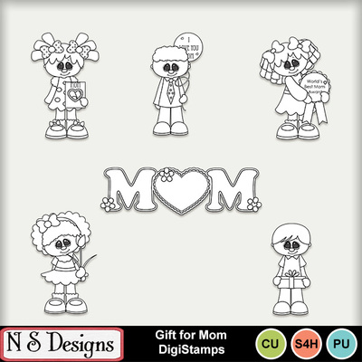 Digital Scrapbooking Kits | Gift for Mom DigiStamps-(NSD ...