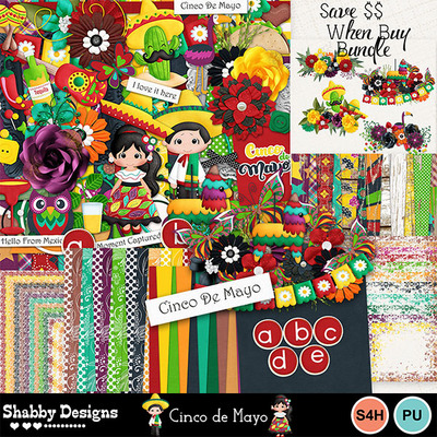 Digital Scrapbooking Kits | Cinco de Mayo-Bundle-(Shabby ...
