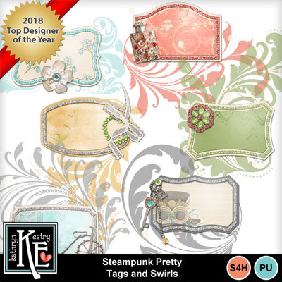Digital Scrapbooking Kits | Steampunk Pretty Tags-(Kathryn) | Heritage ...