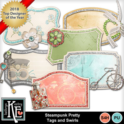 Digital Scrapbooking Kits | Steampunk Pretty Tags-(Kathryn) | Heritage ...