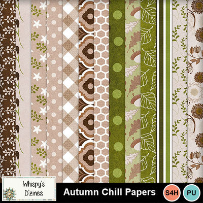 Digital Scrapbooking Kits | Autumn Chill Paper Pack-(Whispy) | Everyday ...