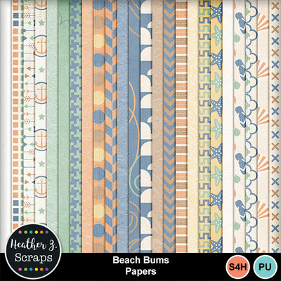 Digital Scrapbooking Kits | Beach Bums KIT-(HZ) | Beach, Boys, Family ...