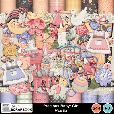 Digital Scrapbooking Kits | Precious Baby Girl Kit-(LMScrap) | Babies ...