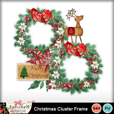Digital Scrapbooking Kits | Christmas Cluster Frame-(aniaw ...