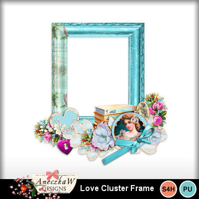 Digital Scrapbooking Kits | Love Cluster Frame-(aniaw) | Decorative ...