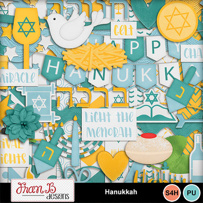 Digital Scrapbooking Kits | Hanukkah-(FranB) | Holidays - Hanukkah ...