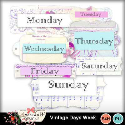 Digital Scrapbooking Kits | Vintage Days Week-(aniaw) | Decorative ...