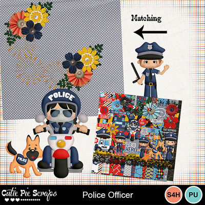 Digital Scrapbooking Kits | Police Officer Stacked Paper-(Arshia0 ...