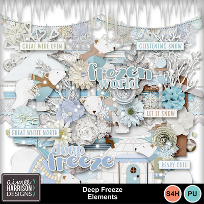 Digital Scrapbooking Kits | Deep Freeze Page Kit-(aimeeh) | Seasons ...