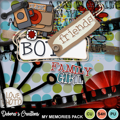 Digital Scrapbooking Kits | My Memories Pack-(debcrea) | Friends ...