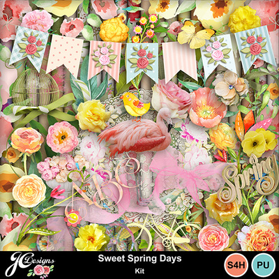Digital Scrapbooking Kits | Sweet Spring Days Bundle-(JULIECD ...
