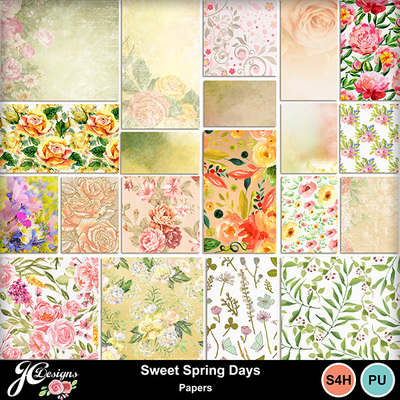 Digital Scrapbooking Kits | Sweet Spring Days Bundle-(JULIECD ...
