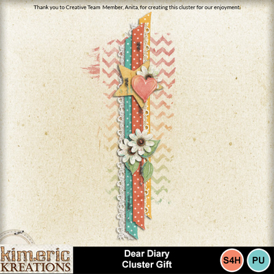 Digital Scrapbooking Kits | Dear Diary Cluster Gift-(kimeric ...