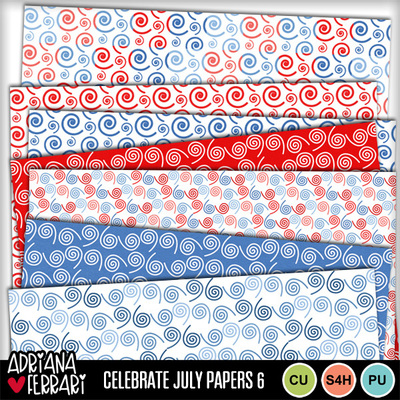 Digital Scrapbooking Kits | Celebrate July Papers 6-(Ferrari ...