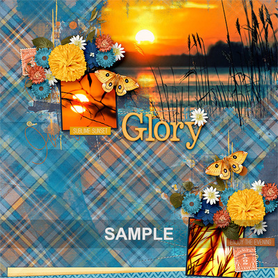 Digital Scrapbooking Kits | Evening Sun Page Kit-(aimeeh) | Outdoors ...