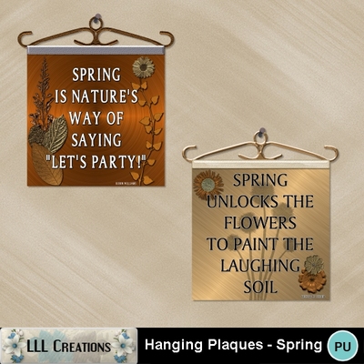 Digital Scrapbooking Kits | Hanging Plaques-Spring-(LLLCrtn ...