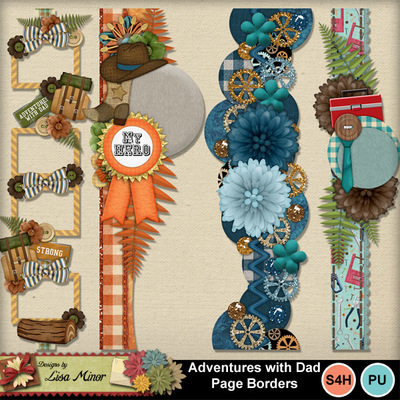 Digital Scrapbooking Kits | Adventures with Dad Borders-(LisaMM) | Boys ...
