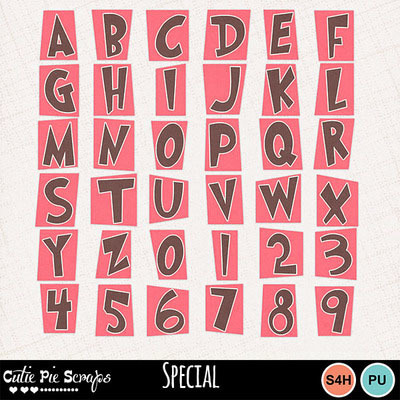 Digital Scrapbooking Kits | Pink-Alphabets-(Arshia0) | Babies | MyMemories